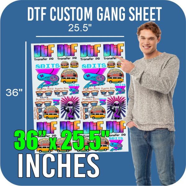 36" x 25.5" DTF Custom Gang Sheet - PlanetaDTF