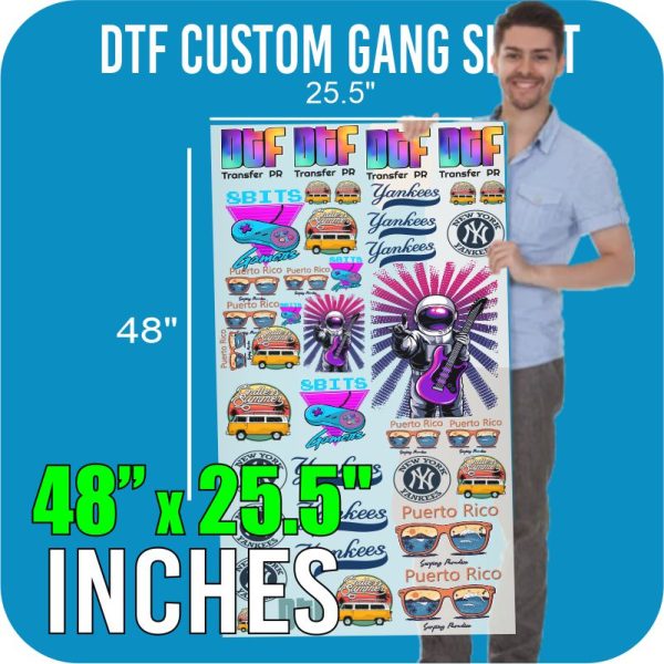 48" x 25.5" DTF Custom Gang Sheet - PlanetaDTF