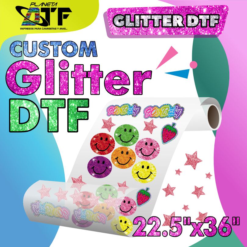 Custom Glitter DTF 22.5"x 36" - PlanetaDTF